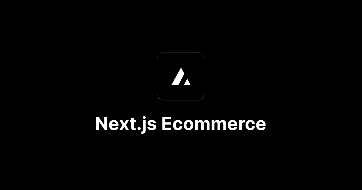 Next.js Ecommerce